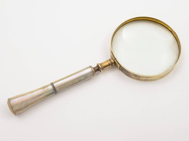 20th Century Edwardian Mother-of-Pearl Handled Magnifying Glass, circa ...