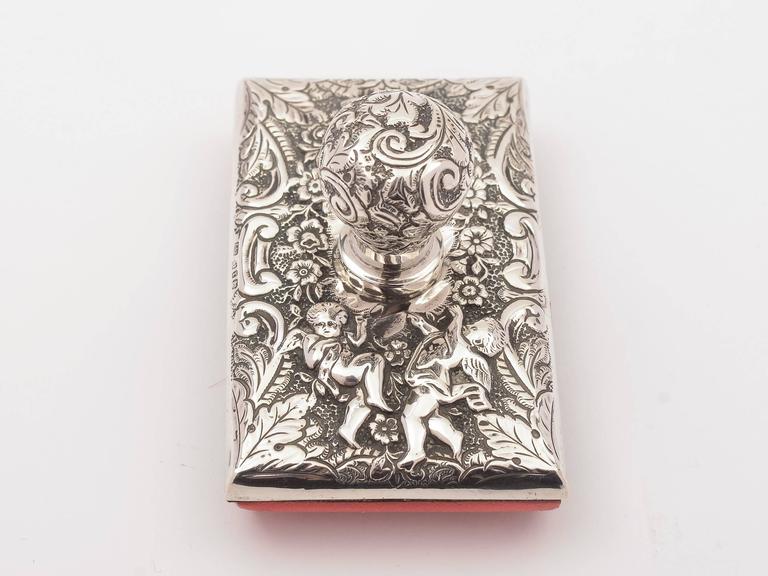19th Century Victorian Silver Rocker Blotter, Birmingham, 1891 at 1stDibs
