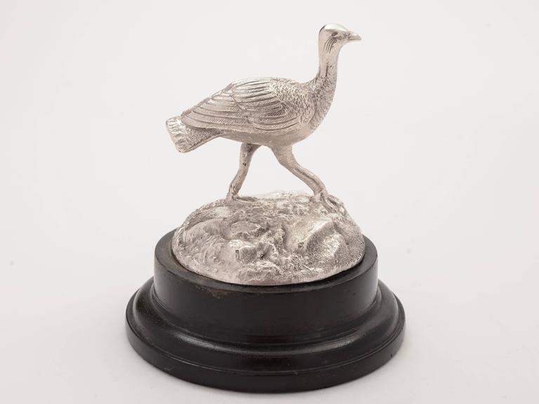 Silver Plated Emu Trophy, circa 1910 For Sale at 1stDibs