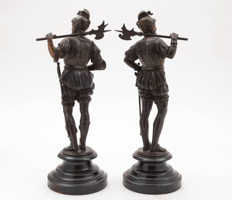 Pair of European Spelter Figures, circa 1880 For Sale at 1stDibs
