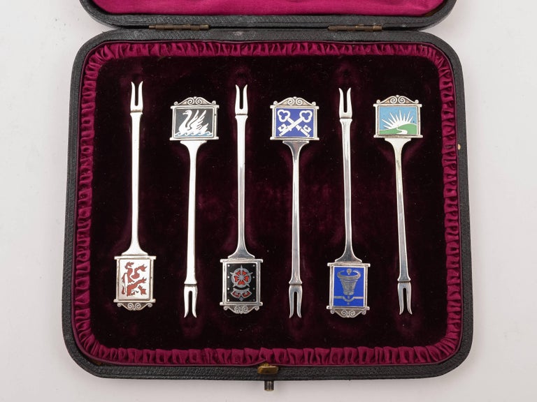Enamelled Pub Sign Cocktail Sticks, circa 1930 at 1stDibs