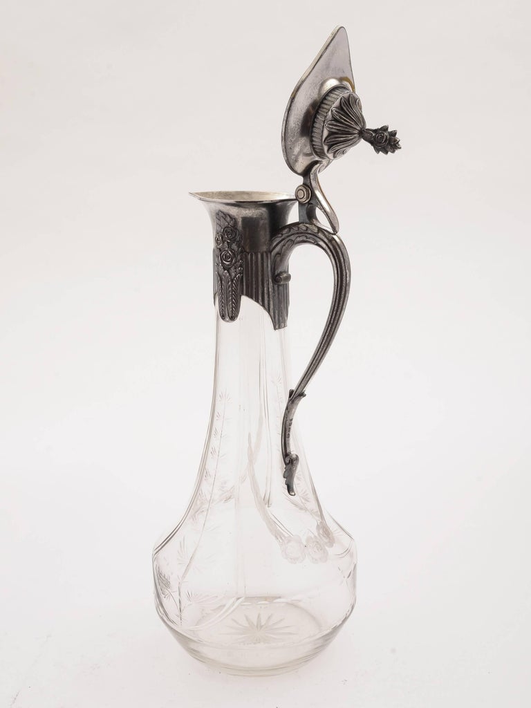 WMF Pewter Topped Claret Jug, circa 1900 For Sale at 1stDibs