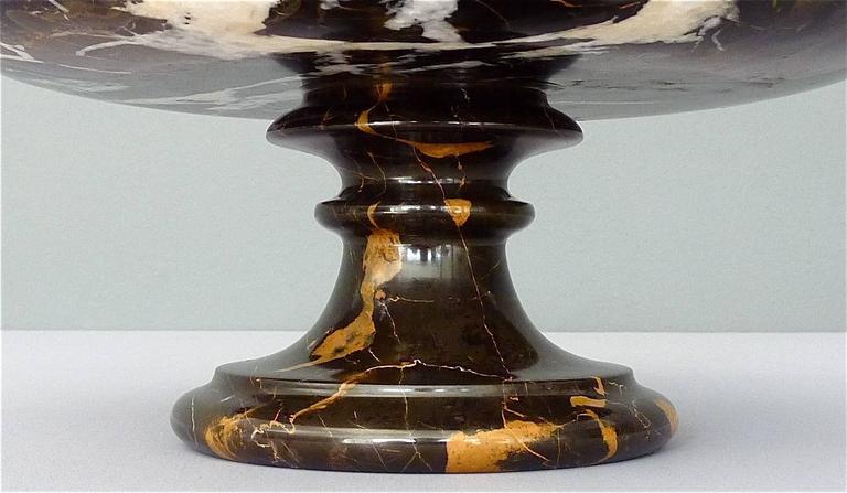 Antique Black White Marble Bowl Centerpiece Italian Neoclassical 19th ...