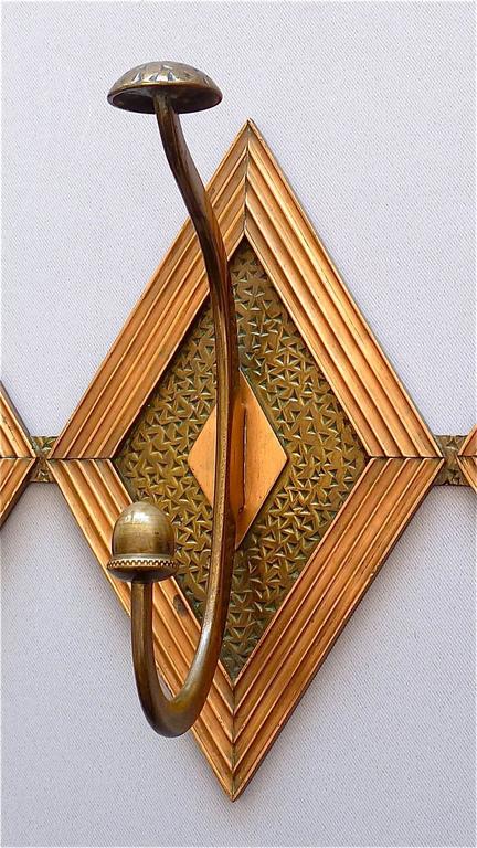 French Bronze Copper Wardrobe Coat Rack Hook Art Nouveau Deco Arts and ...