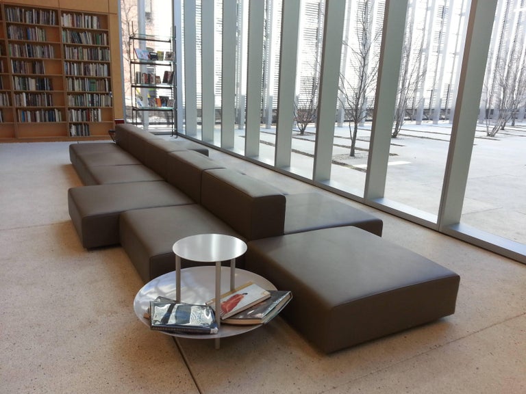 Contemporary Powder-Coated Magazine Rack Side Table and Catchall Pale ...