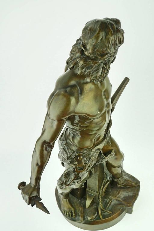 Romantic French Bronze Gallic Warrior Sculpture by E.A. Boisseau For ...