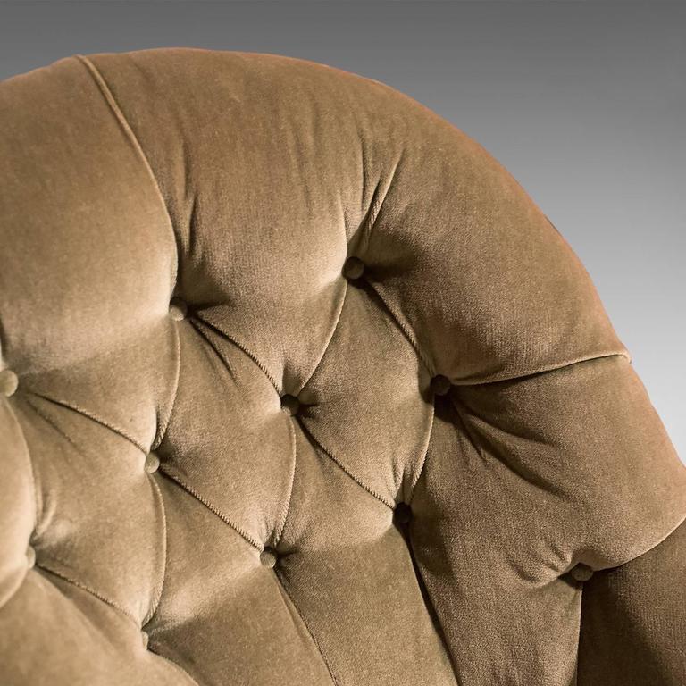 19th Century Antique Salon Chair, Early Victorian Button Back at ...