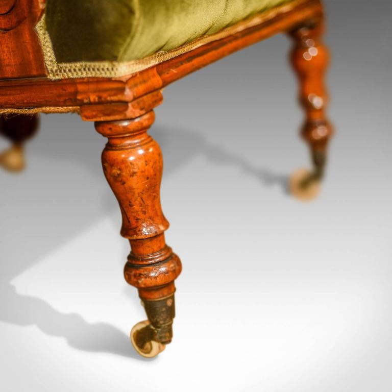 Antique Wing Back Chair, Victorian, Green Velvet, circa 1850 at 1stDibs ...