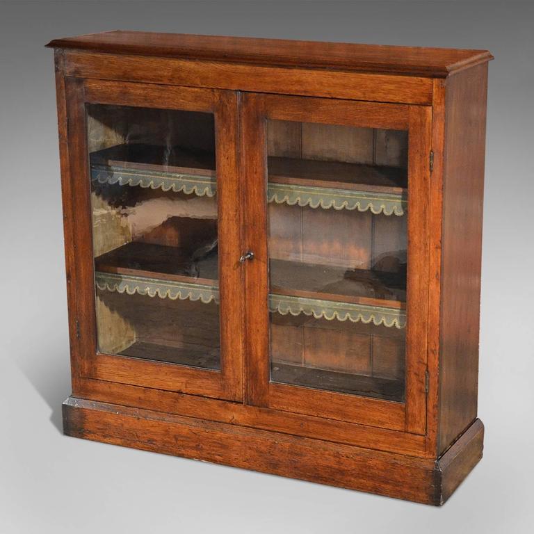 Antique Bookcase Victorian Glazed Display Cabinet at 1stDibs