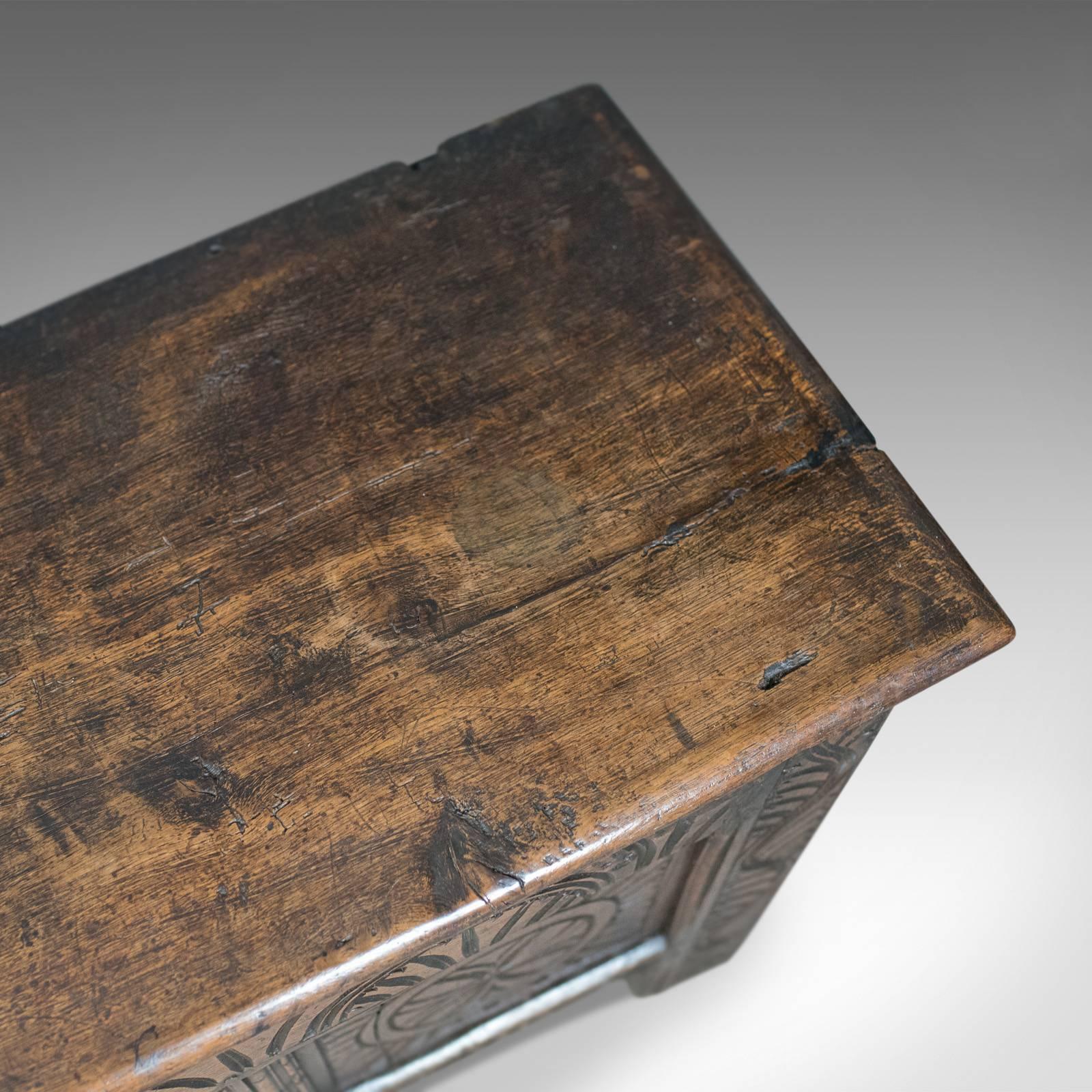 Antique Coffer, Early 18th Century Trunk, English Oak Sword Chest ...