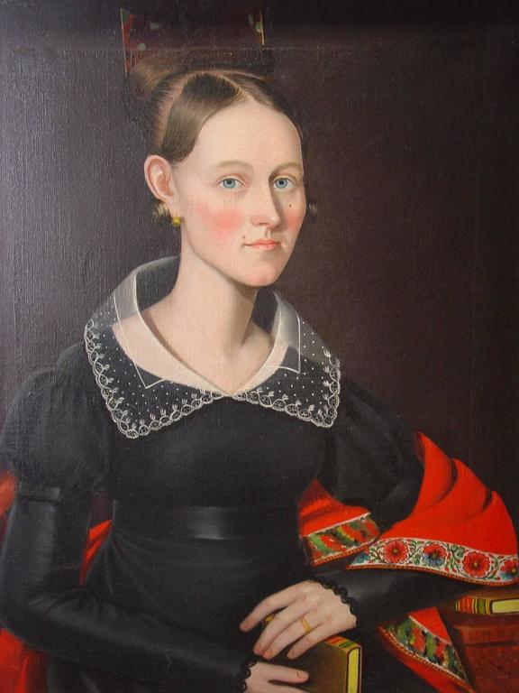 Pair of Portraits of a Lady and Gentleman Attributed to Ammi Phillips ...