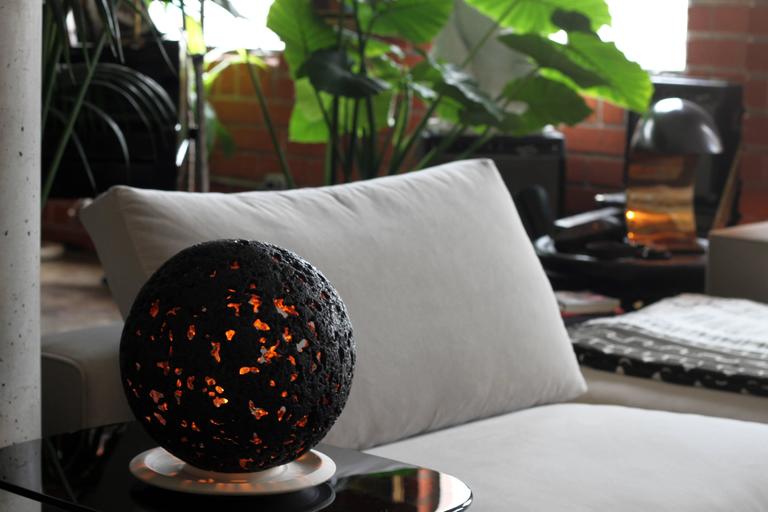 Hot Planet Table Lamp in Bronze by Christopher Kreiling at 1stDibs