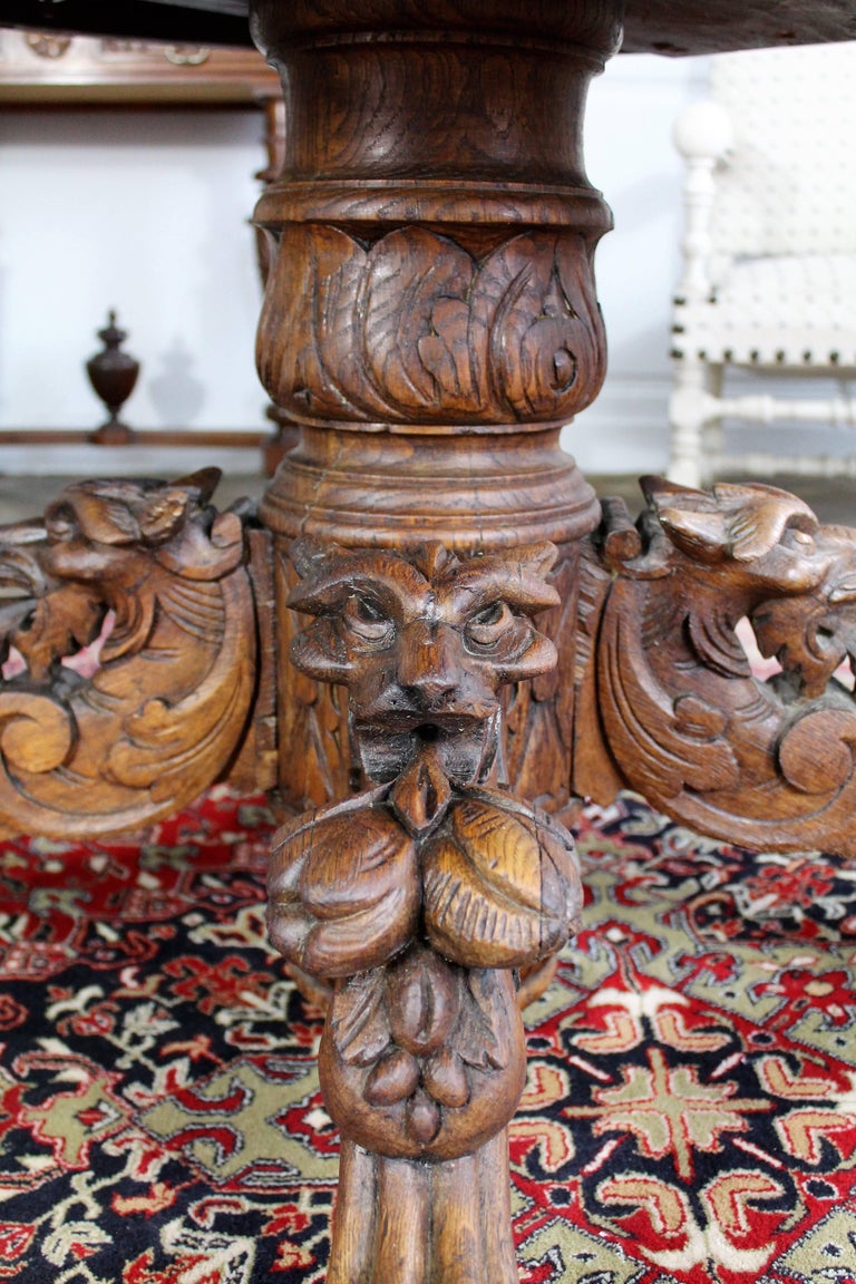 Renaissance Revival Table with Lion's Head at 1stDibs