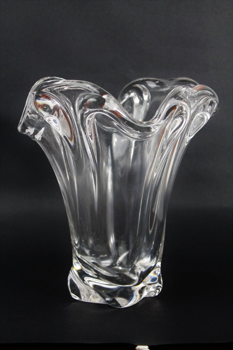 Vintage Crystal Vase, 1960 at 1stDibs