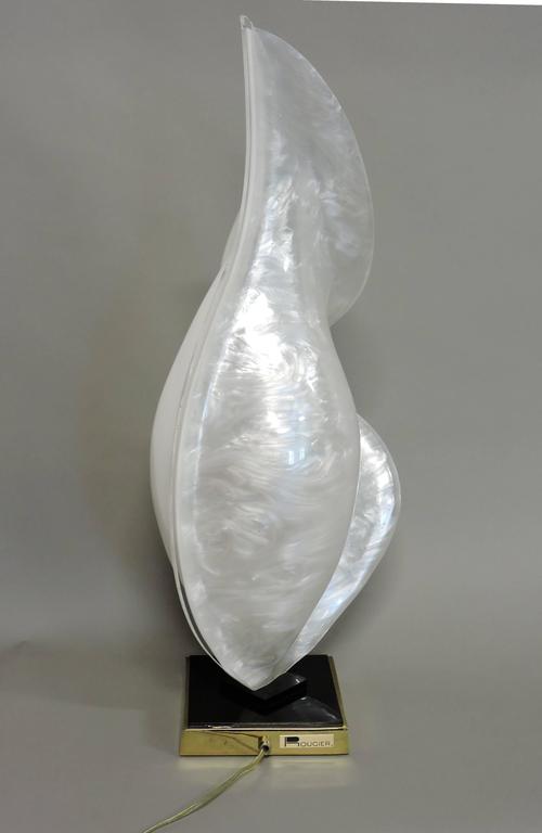 Rougier Mid-Century Modern Organic Free-Form Acrylic Table Lamp at 1stDibs