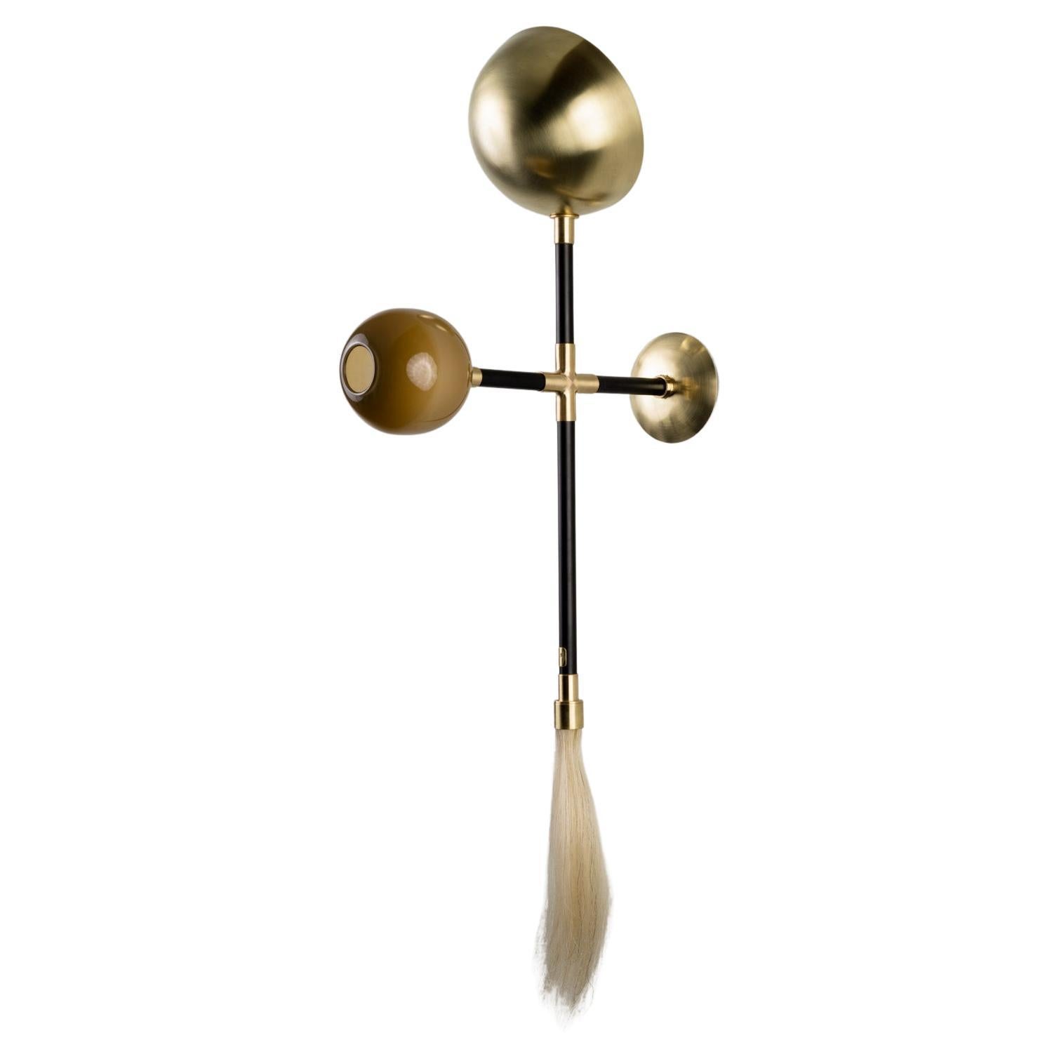 Gogo Sconce w/Blown Glass Globe, Horsehair Tassel, Customizable, UL ...