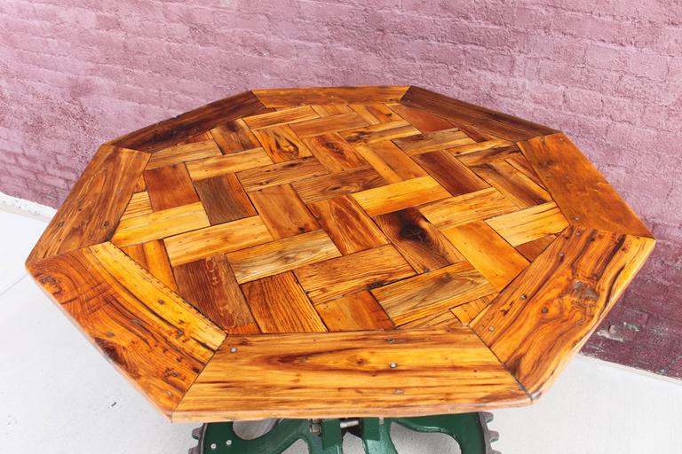 Custom Industrial Chicago Waterworks Sprocket Pub Table For Sale at 1stDibs