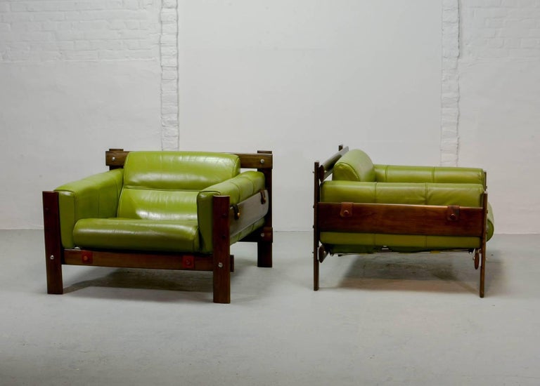 Rare Pair of Imboya Wood Armchairs by Percival Lafer for L'atelier ...