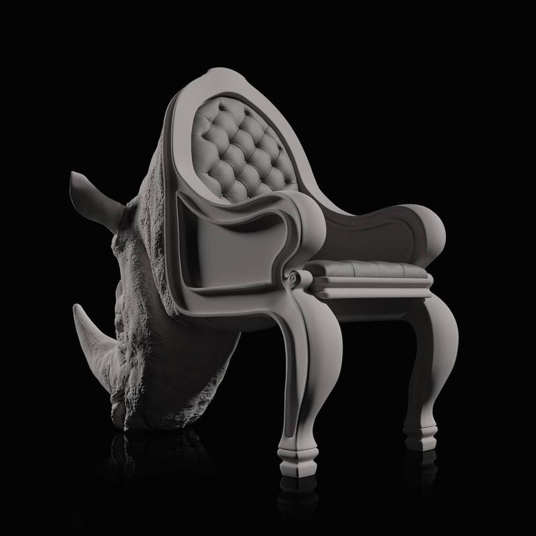 The Rhino Chair by Maximo Riera, Made to order, 21st Century For Sale ...