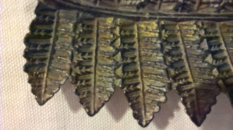19th Century German Bronze Fern Sculptured Dish For Sale at 1stDibs