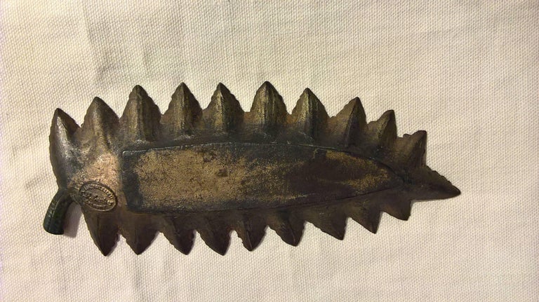 19th Century German Bronze Fern Sculptured Dish For Sale at 1stDibs