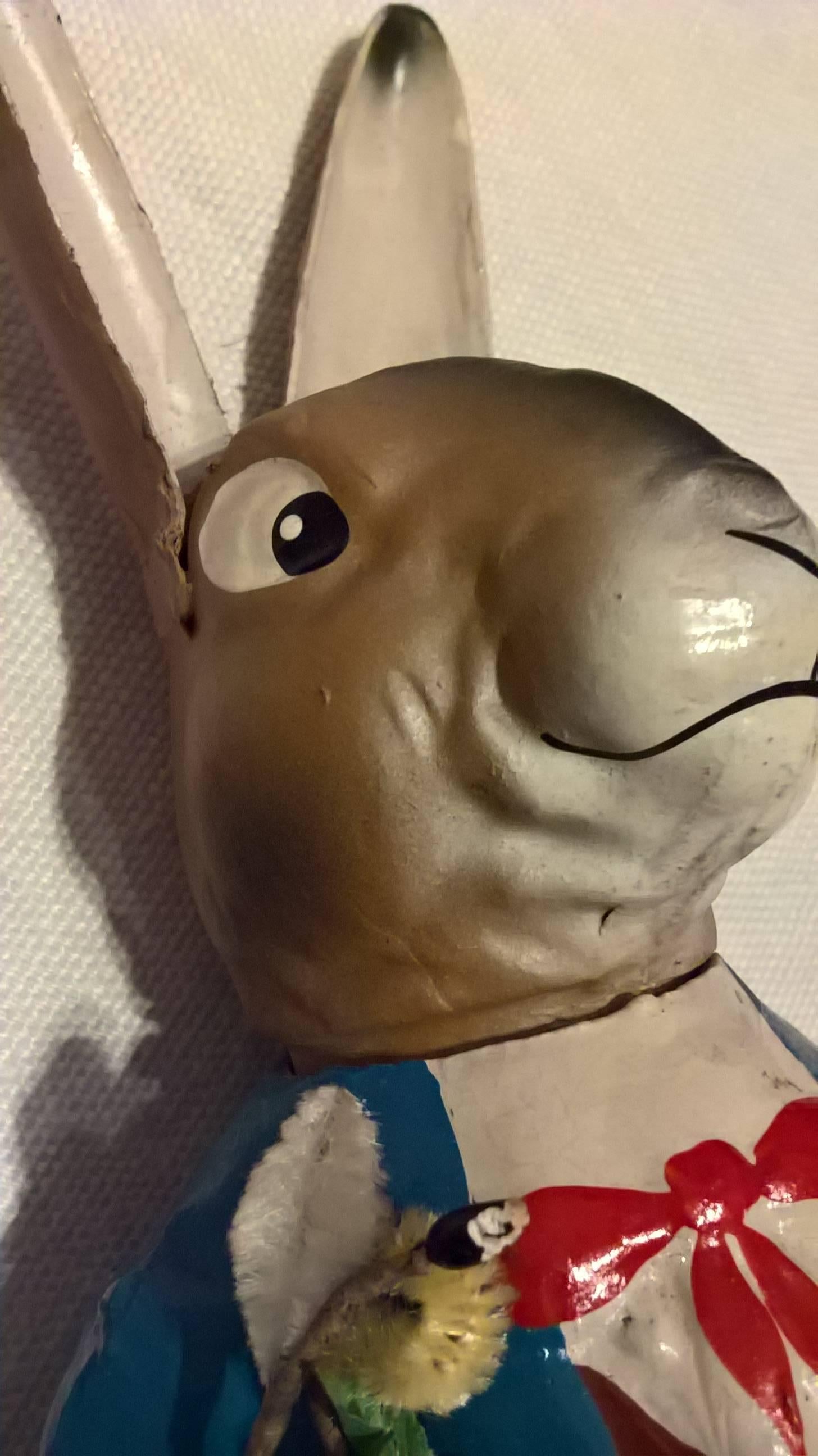 Vintage German Easter Rabbit Candy Box Papier Mache at 1stDibs | german ...