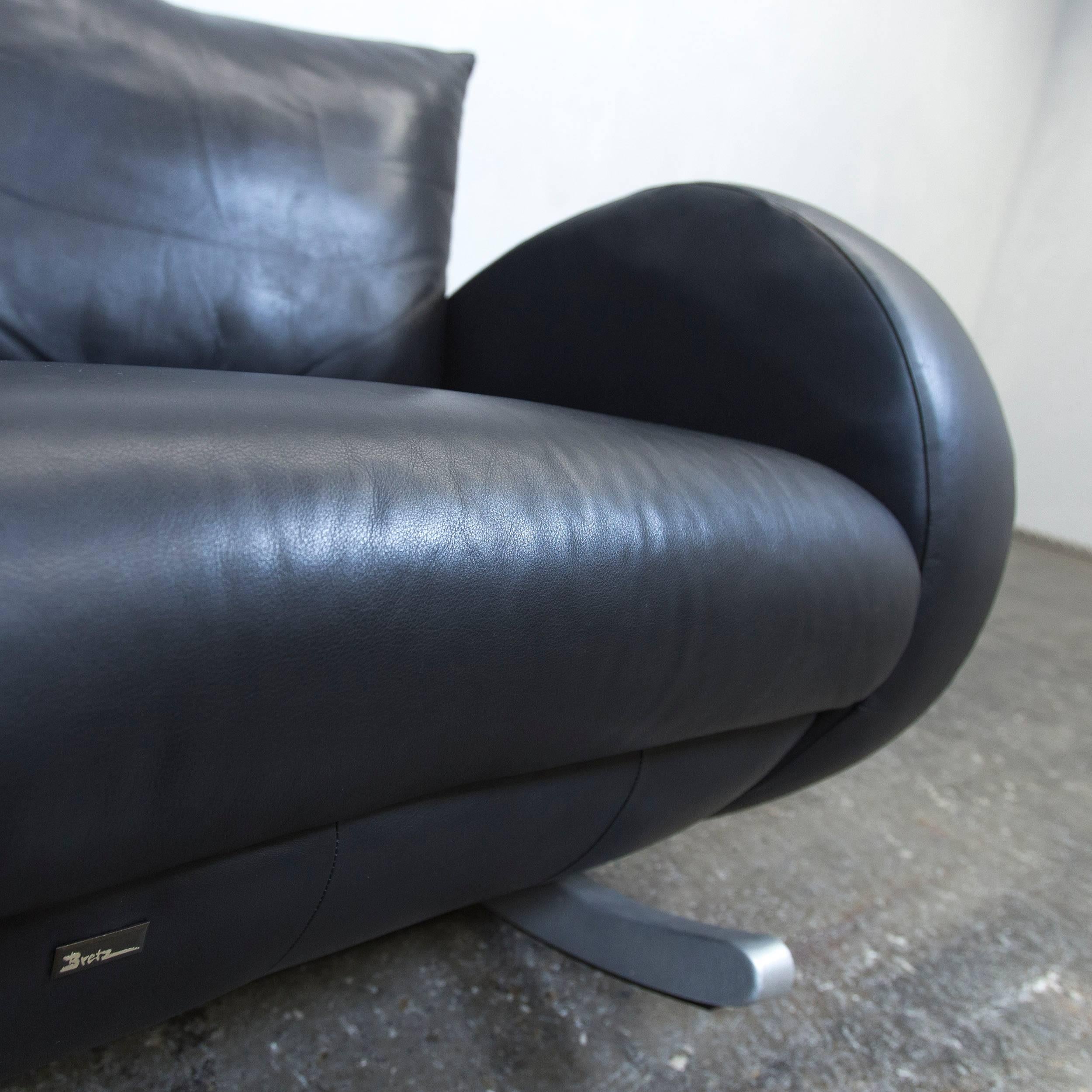 Bretz Designer Armchair Black Leather One Seat Couch Rocking Chair ...