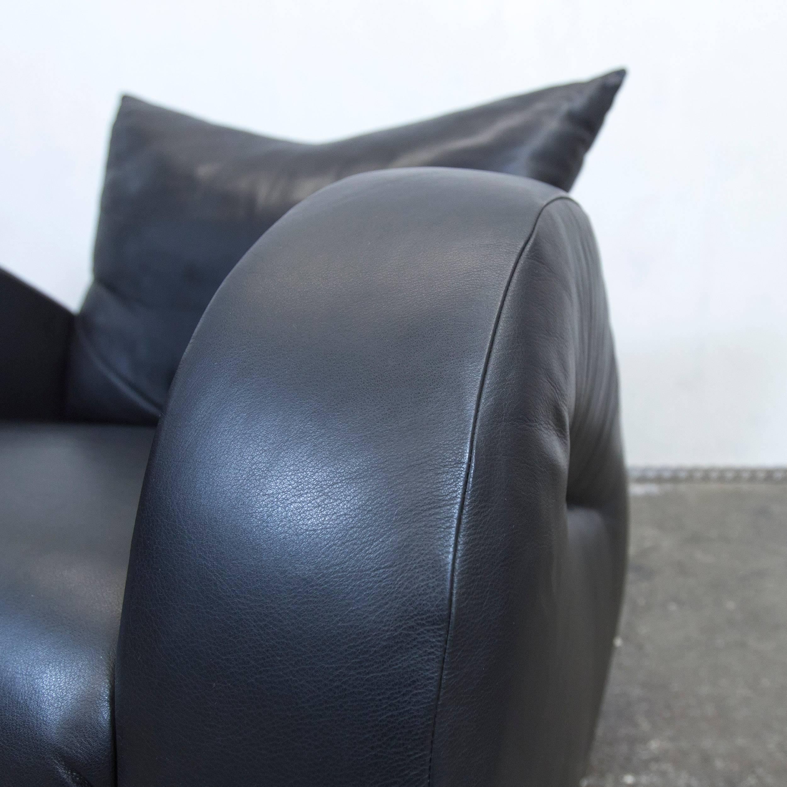 Bretz Designer Armchair Black Leather One Seat Couch Rocking Chair ...