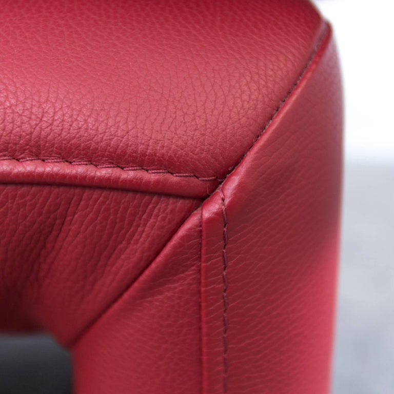 Jori Designer Sessel Rot Leder Einsitzer Couch Funktion Modern ...