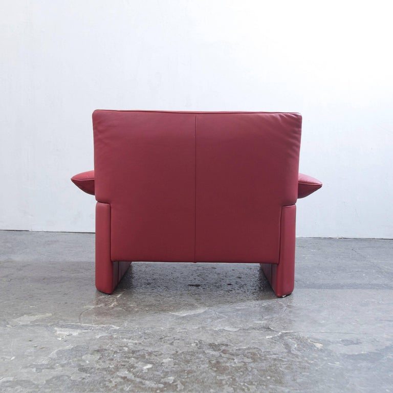Jori Designer Sessel Rot Leder Einsitzer Couch Funktion Modern ...