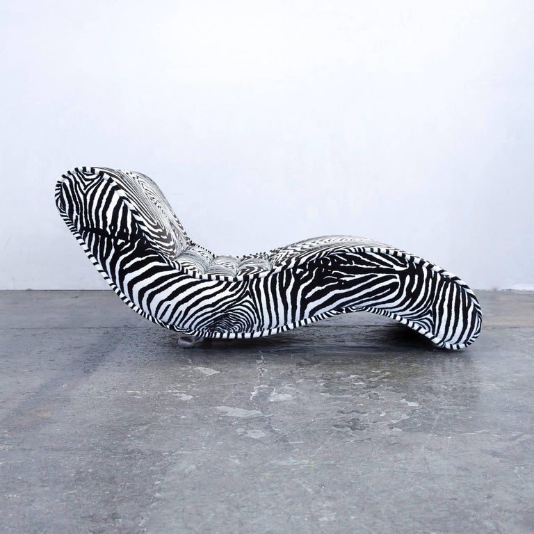 Bretz Designer Recamiere Microfibre White Black Zebra Pattern Sofa ...