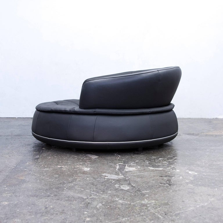 Nieri Espace Loveseat Designer Sofa Anthrazit Black Two-Seat Round ...