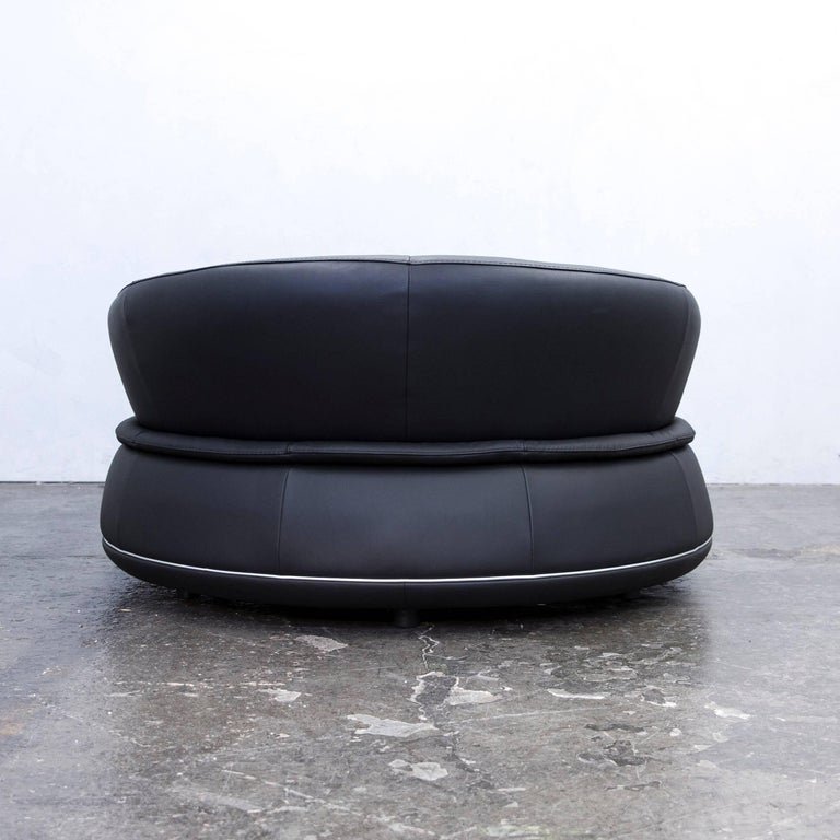 Nieri Espace Loveseat Designer Sofa Anthrazit Black Two-Seat Round ...