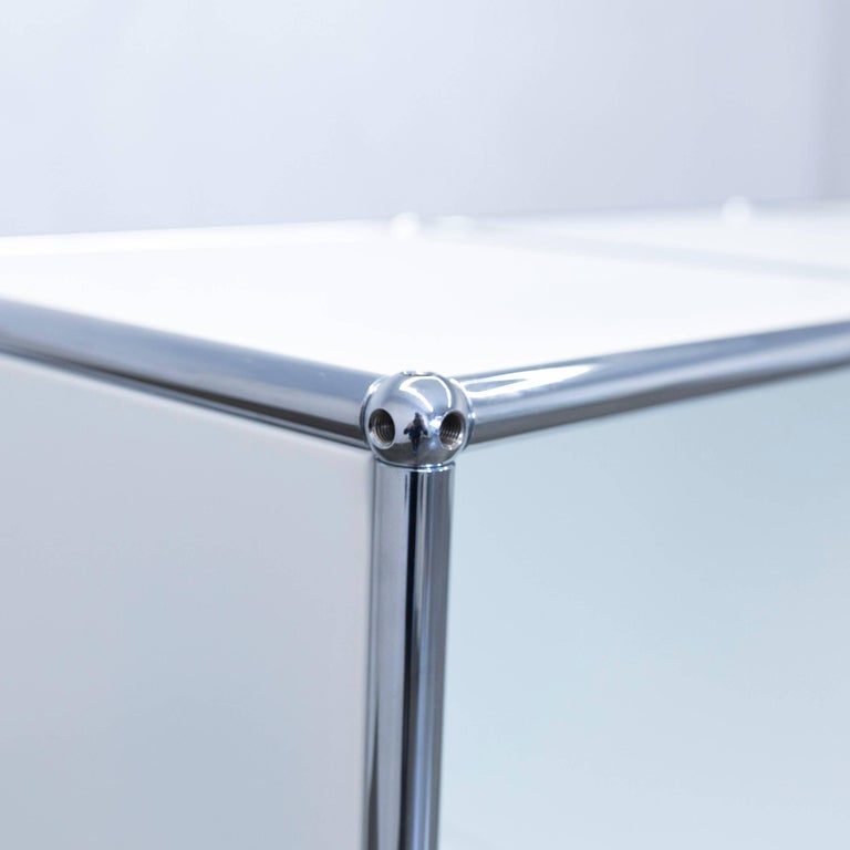 USM Haller Designer Sideboard White Wheels Office Shelf at 1stDibs