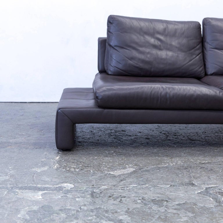 Designer Cornersofa Leather Brown Couch Modern at 1stDibs