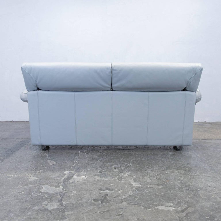 B&B Italia Arca Paolo Piva Designer Sofa Grey Leather Three-Seat Glass ...
