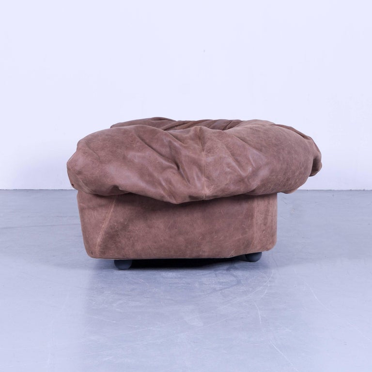 Edra Sfatto Designer Sofa Brown Natural Anilin Leather with Functions ...