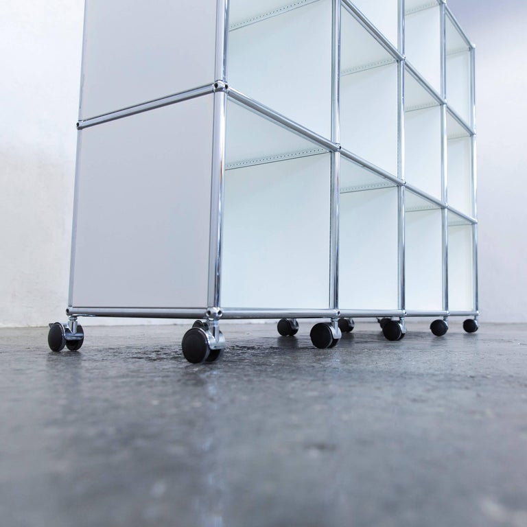 USM Haller Designer Sideboard White Wheels Office Shelf at 1stDibs