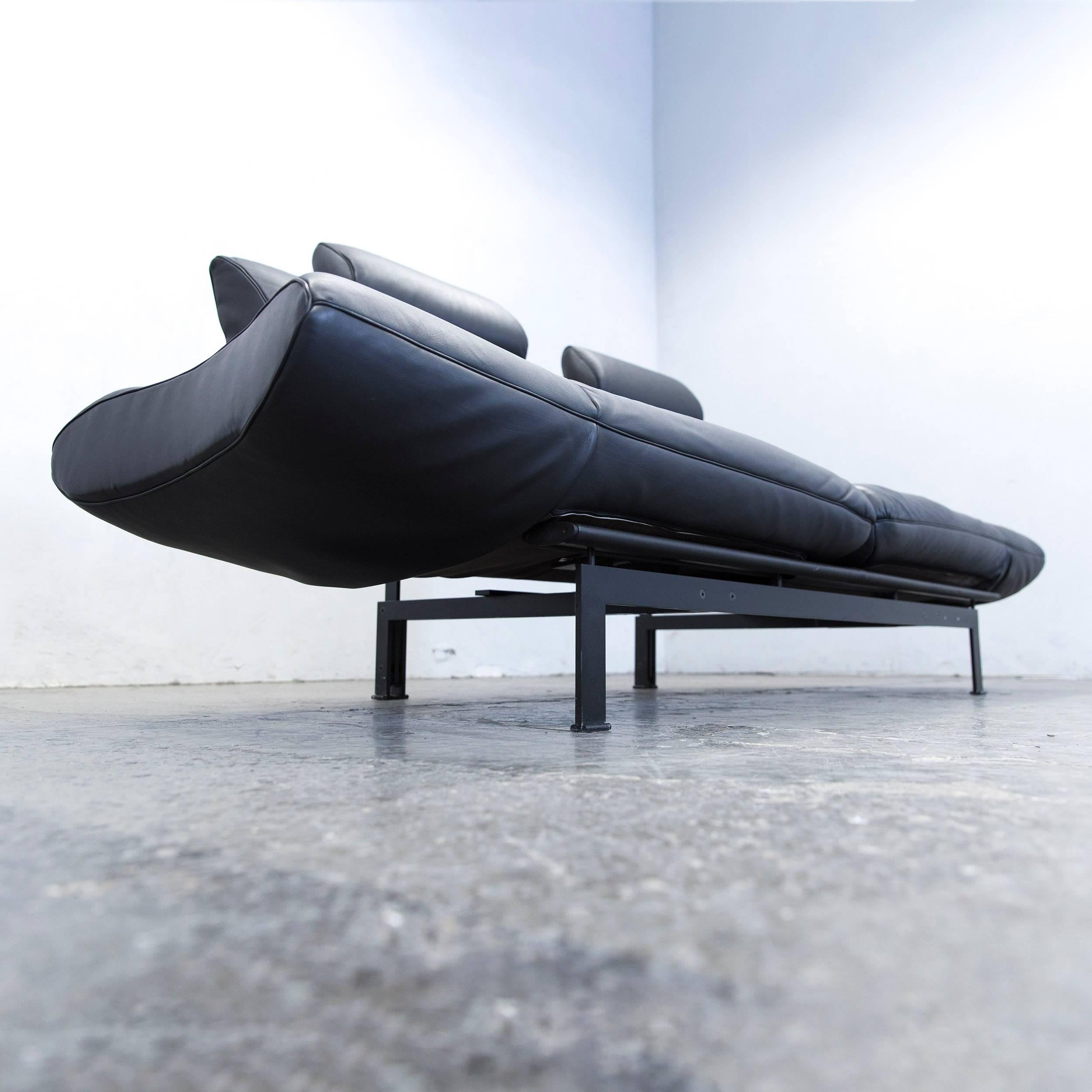 De Sede DS 140 Reto Frigg Designer Sofa Leather Black Two-Seat Function ...