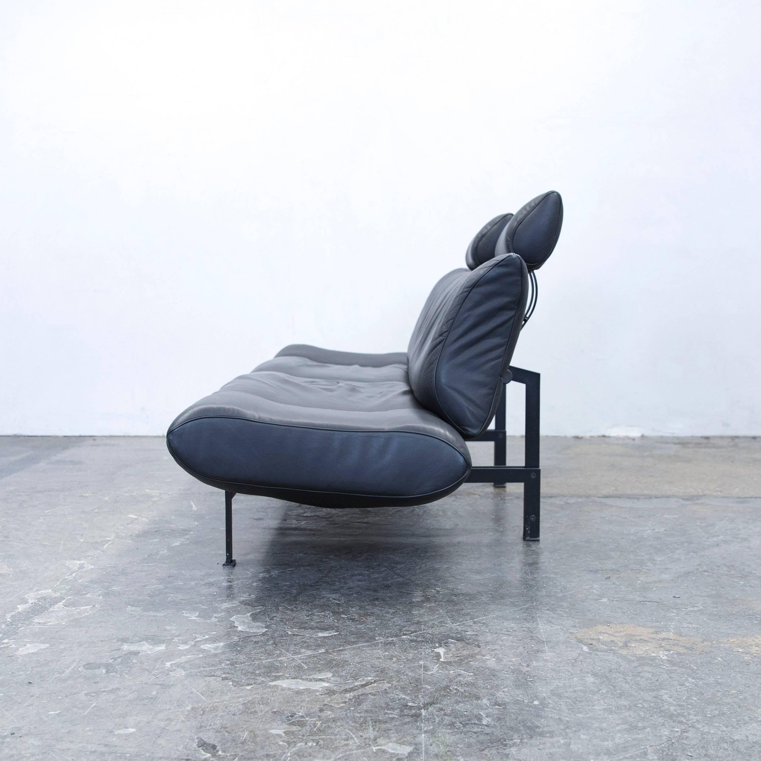 De Sede DS 140 Reto Frigg Designer Sofa Leather Black Two-Seat Function ...