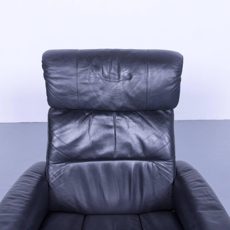 Stressless Relax Armchair Black Leather Relax Recliner TV Chair Wood at ...
