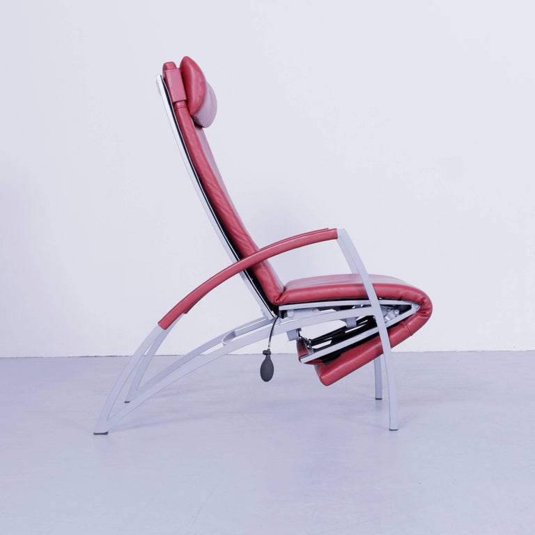 Interprofil Pax Designer Relax Armchair Red Leather Relax Recliner TV ...