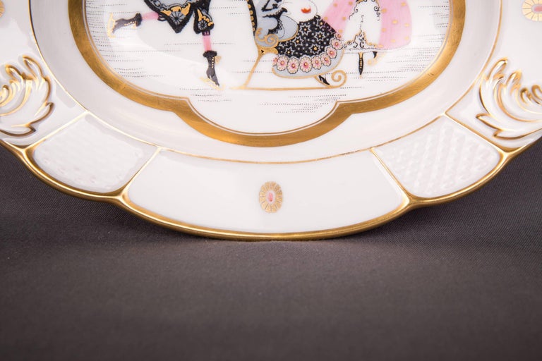 Beautiful Rosenthal Bowl of Rhododendron Hand-Painted Rococo Scene For ...