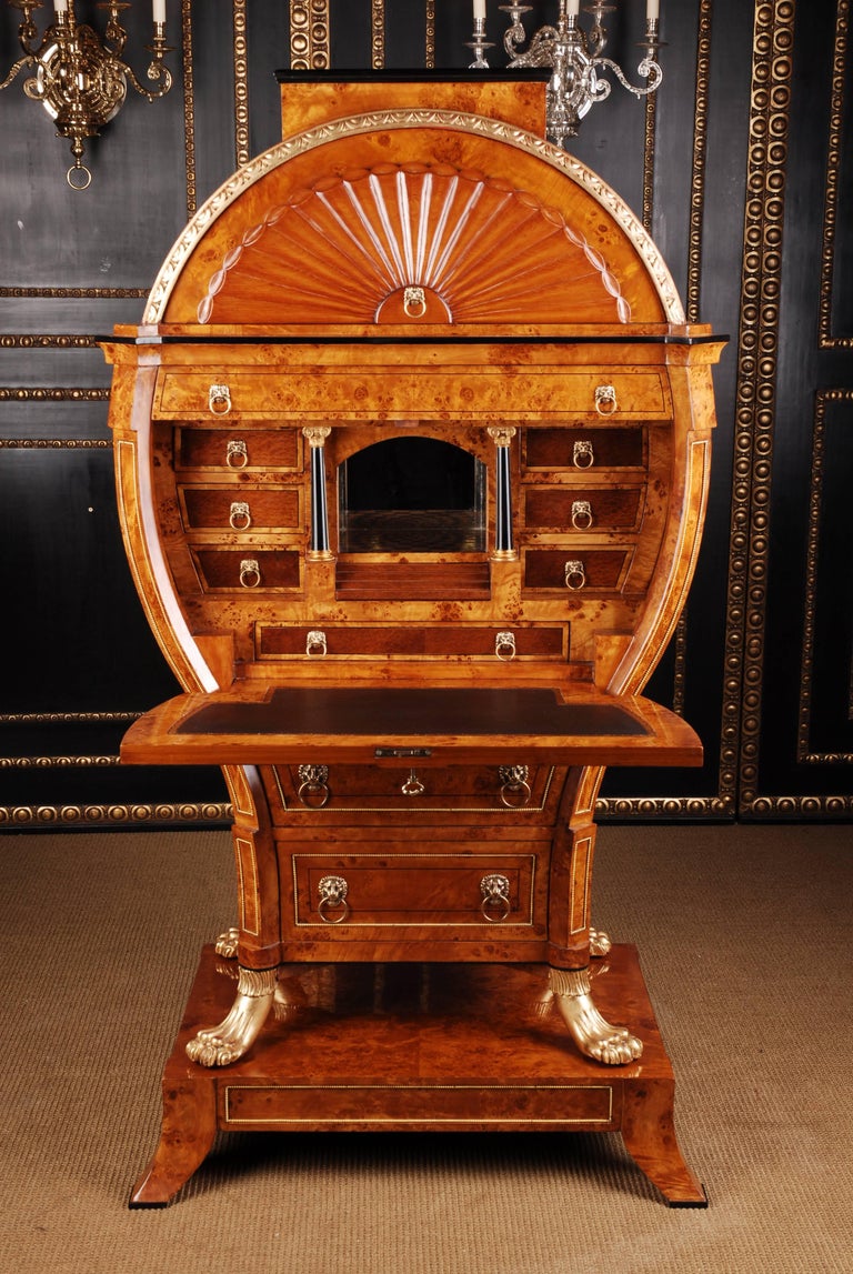 Lyre Secretaire in Vienna Biedermeier Style at 1stDibs