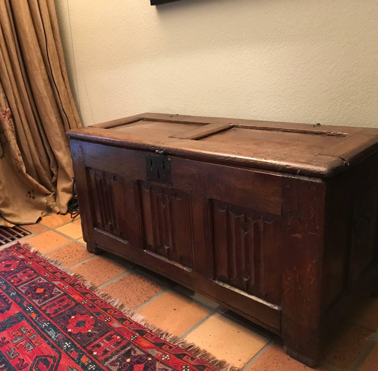 Gothic Late 15th Century Chest Linenfold Pannels of the Period For Sale ...