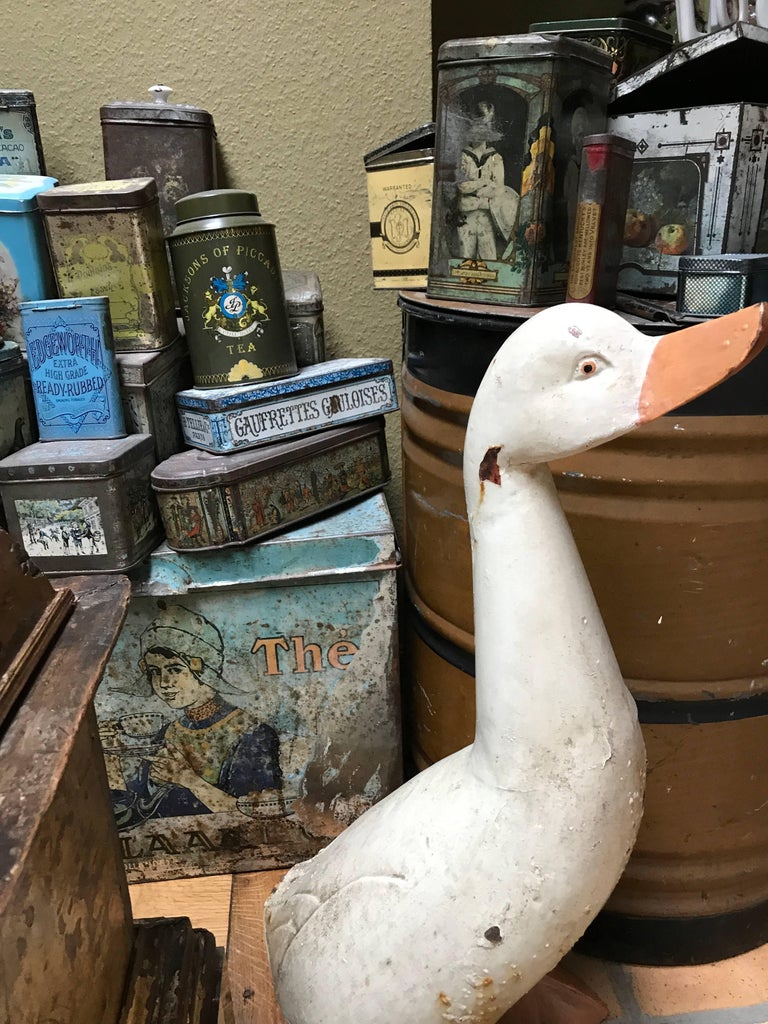 Collection of Tins and a Tin Duck circa 1900 Total 27 Items "Crazy ...