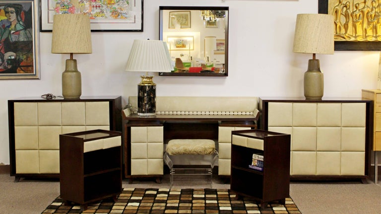 Vintage Art Deco Gilbert Rohde for Herman Miller Mahogany Vanity and ...