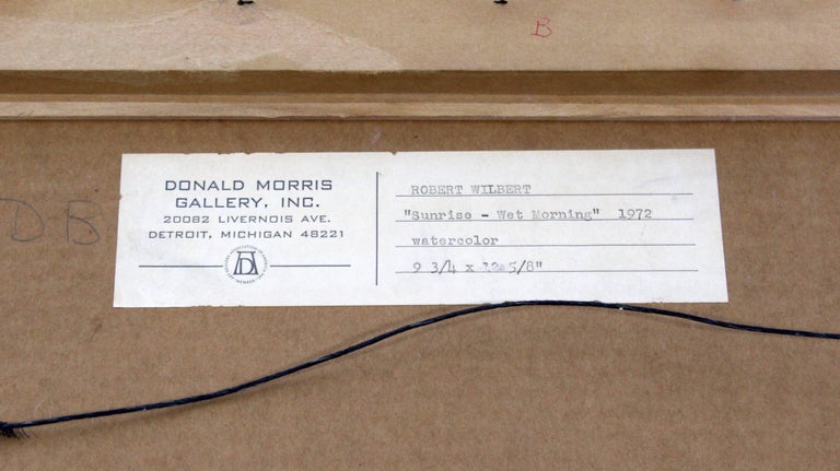 Mid-Century Modern Framed Watercolor by Robert Wilbert Signed Dated ...