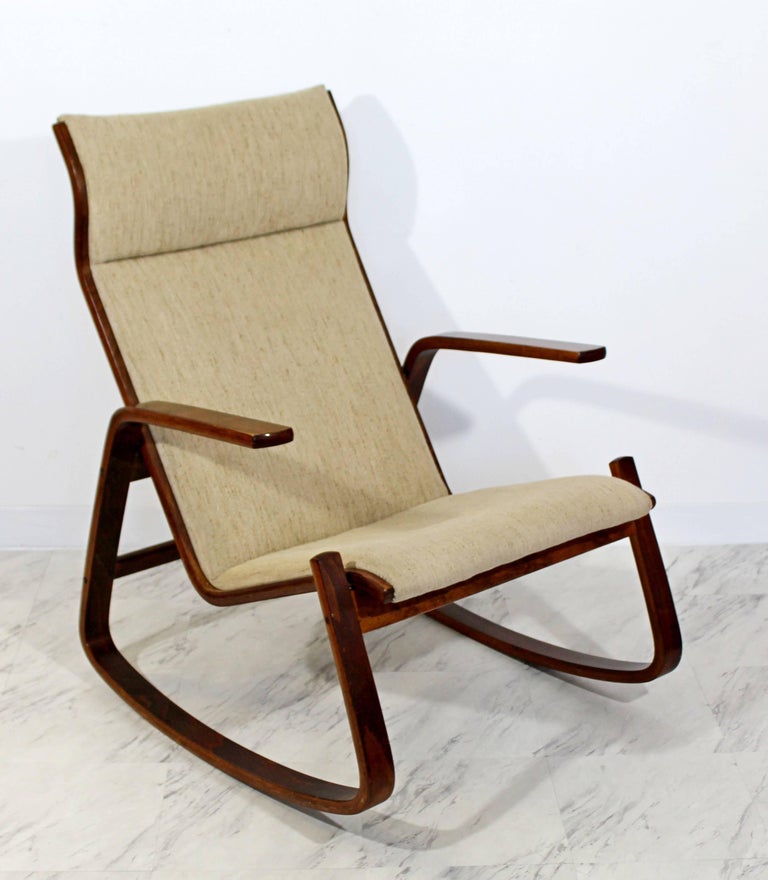 Mid-Century Modern Bent Wood Rocker Rocking Chair Ingmar Relling ...