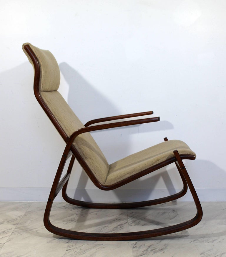 Mid-Century Modern Bent Wood Rocker Rocking Chair Ingmar Relling ...